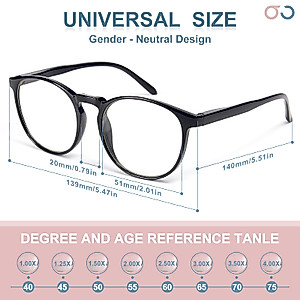 GIBLOGO Stylish 6 Pack Reading Glasses for Women Men - Blue Light Blocking Computer Readers - Ease Blurry Vision & Dry Eyes (6-Pack Mix 01, 1.50)