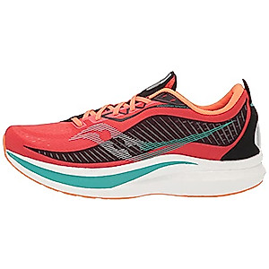 Saucony Men's Endorphin Speed Running Shoe, Scarlet/Black, 14