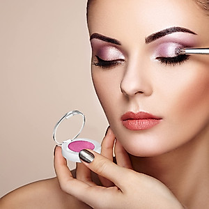Lurrose Single Empty Magnetic Eyeshadow Case Empty Eyeshadow Palette Box Empty Magnetic Cosmetics Makeup Powder Sample Container 4Pcs 26mm