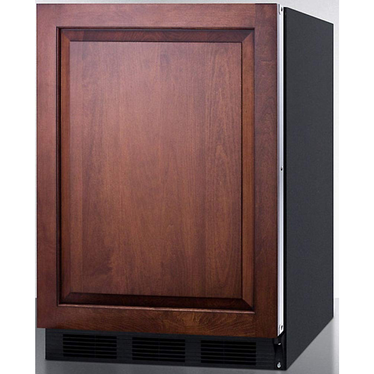 Summit Appliance CT663BKBIIFADA 24" Wide Built-In Refrigerator-Freezer, ADA Compliant (Panel Not Included); 5.1 cu.ft; Cycle Defrost with Deluxe Interior; Adjustable Glass Shelves