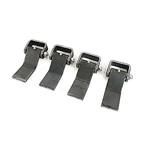 Red Hound Auto Qty 4 Steel Strap Style Long Leaf Hinge with Grease Zerk Fitting Weld-on Heavy Duty Greaseable Trailer Truck Body Gate Door Hinge