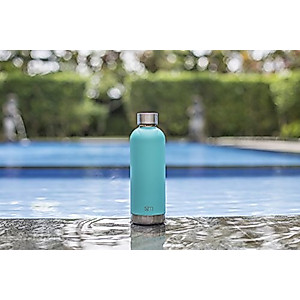 Simple Modern 17oz Bolt Sports Water Bottle - Stainless Steel - Double Wall Vacuum Insulated - Leak Proof Bottle Pattern: Ocean Quartz (Wave Water Bottle)
