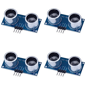 CUQI Ultrasonic Module Distance Measuring Sensor Module Kit, Transmitter and Receiver Module Compatible with DIY Robot Car/Raspberry Pi 4B, 3B+, 3B (4PCS)…