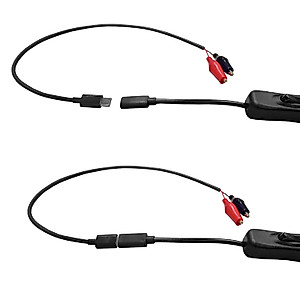 Quarton 6V Laser Module Power Supply Kit - Include Battery Holder, Type C Cable Switch and Alligator Clip