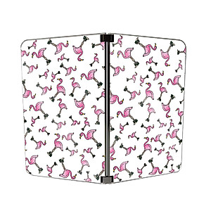 MightySkins Glossy Glitter Skin for Microsoft Surface Duo - Cool Flamingo | Protective, Durable High-Gloss Glitter Finish | Easy to Apply, Remove, and Change Styles | Made in The USA