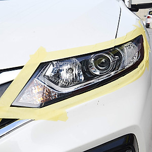 Lichamp 5-Pack Automotive Refinish Masking Tape Yellow 36mm x 55m, Cars Vehicles Auto Body Paint Tape, Automotive Painters Tape Bulk Set 1.4-inch x 180-foot x 5 Rolls