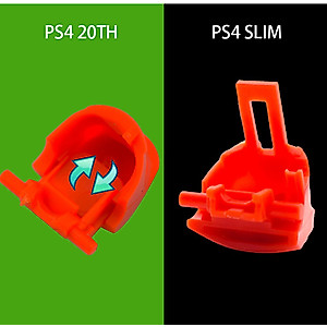 Ambertown Replacement Full Housing Shell Case Cover with Buttons Mod Kit for PS4 Pro Slim for Sony Playstation 4 Dualshock 4 PS4 Slim Pro Wireless Controller - Orange