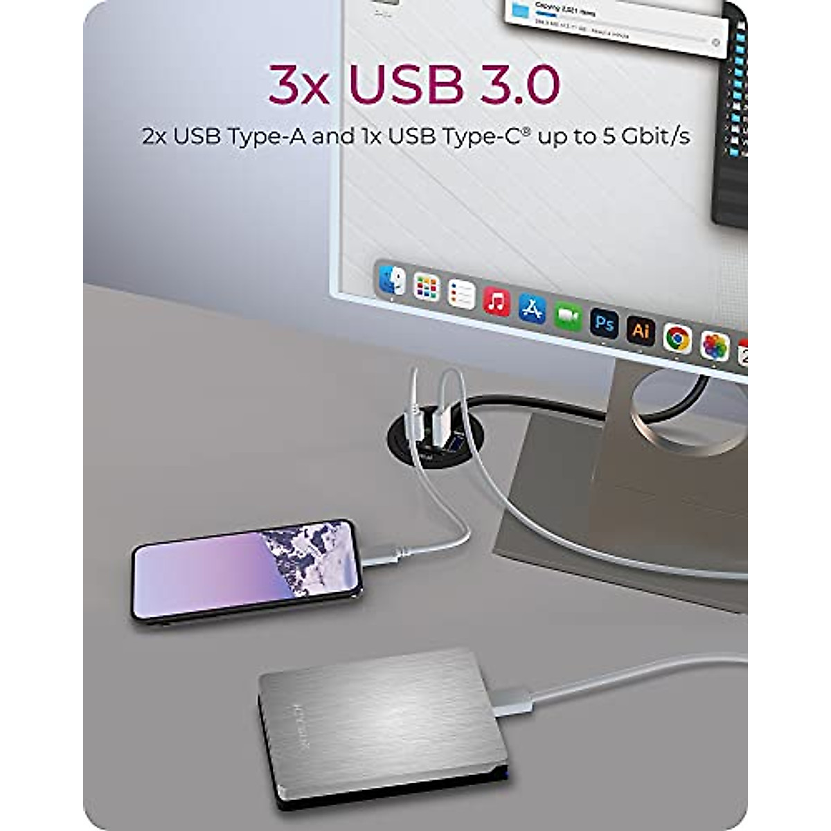 Icy Box Black Black Mit Audio EIN- und Ausgang