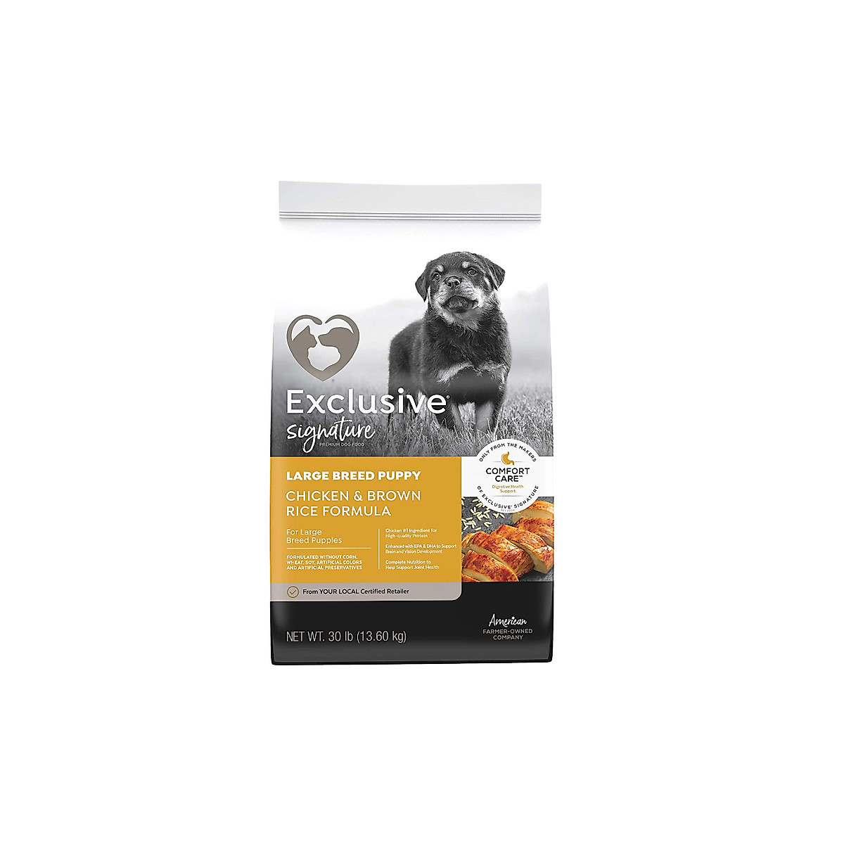Exclusive | Signature Large Breed Puppy Chicken & Brown Rice Comfort Care | Dog (Puppy) Food | (30 Pound (30 lb.) Pound)