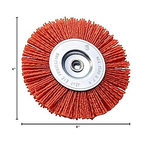 Century Drill & Tool 77441 4" Nylon Radial Brush, 80 Grit