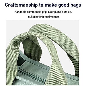 Large Capacity Multi-Pocket Handbag Canvas Handmade Crossbody Bags Shoulder Tote Bag for Women (Pink-Style B)