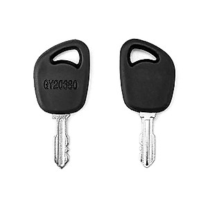 QWORK 10 Pieces Ignition Key GY20680 for Most Lawn Mowers and Lawn Tractors, Compatible with John Deere 100, D100, E100, G100, L100, LA100, LT, SST, X300, X500 and X700 Series
