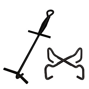 Folding Finish Camp Dutch Oven Lid Stand and Camp Cast Iron Dutch Oven Lid Lifter