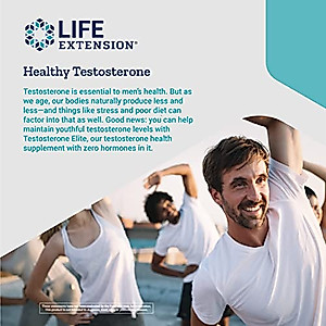 Life Extension Testosterone Elite – Testosterone Production Support Supplement for Men - with Luteolin, Pomegranate and Cacao Seed Extract – Gluten-Free, Non-GMO, Vegetarian – 30 Capsules