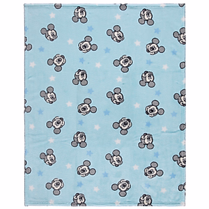 Disney Characters Flannel Fleece Baby Blanket - Soft & Cozy 30x40 Inches, Featuring Mickey Mouse, Minnie Mouse, Winnie The Pooh, and Dumbo