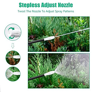 Electric Spray Bottle 0.5 Gallon with Flexible Wand, Watering Spray Wand Rechargeable Portable Garden Sprayer with 2M Hose Multi-Purpose Plant Mister 2L Sprayer for Plant Watering Car Washing