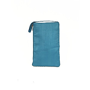 Seahorse Hand Beaded Light Purse Club Bag, With Cross body Strap and Buttoned Wristlet Strap