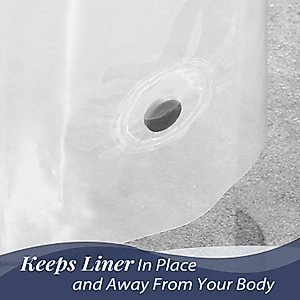 LOVTEX Clear Shower Curtain Liner - 72" x 72" Lightweight Shower Liner for Bathroom Shower Curtain (4G Clear, 1PC)