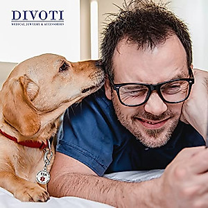 Leash King 1.25" Double-Sided ESA Dog Tag with 1.3" Solid Quick Clip– Easily Attach to Collar, Harness, Vest – Entirely Surgical Stainless Steel – PVD Gold