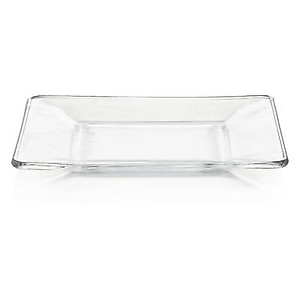 Libbey Crisa Tempo Square Salad/Dessert Plate, 8-Inch , Box of 12, Clear