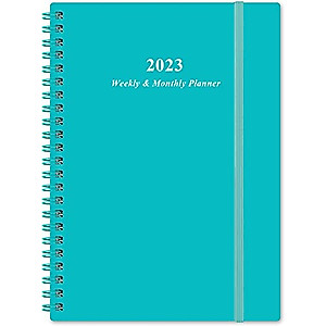 Planner 2024 - A5 Weekly & Monthly Planner & Journal to Track Goals, January 2023 - December 2023, 6.4" x 8.5" with Flexible Cover, Tabs, Strong Twin-Wire Binding, Inner Pocket