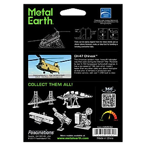 Metal Earth CH-47 Chinook 3D Metal Model Kit Bundle with Tweezers Fascinations