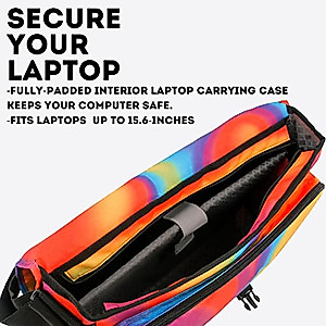 J World New York Thomas Laptop Messenger Bag for Women. Kids Computer Bookbag, Heat