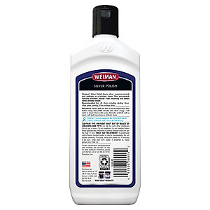 Weiman Silver Polish and Cleaner - 8 Ounce - Clean Shine and Polish Safe Protective Prevent Tarnish