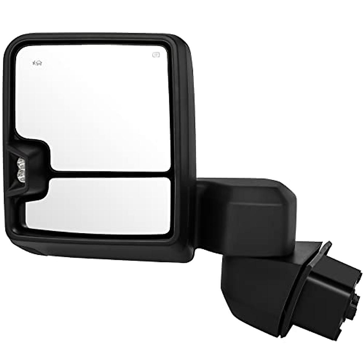 Aintier Towing Mirrors Compatible with 2019-2022 For Chevy Silverado 1500 Pickup Tow Mirrors Power Heated Turn Signal Light Width Puddle Light Running Back-up Light Temp Sensor Black Pair Mirrors