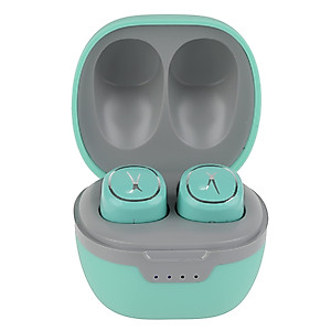 Altec Lansing NanoPods - Truly Wireless Earbuds with Charging Case, TWS Waterproof Bluetooth Earbuds with Touch Controls for Travel, Sports, Running, Working (Mint)
