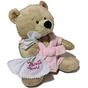 Ganz 10.5" Get Well Teddy with Pink Robe Plush