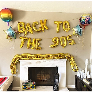 JeVenis Back to the 90s Birthday Party Balloon Banner, 90s Themed Decorations, 1 Count