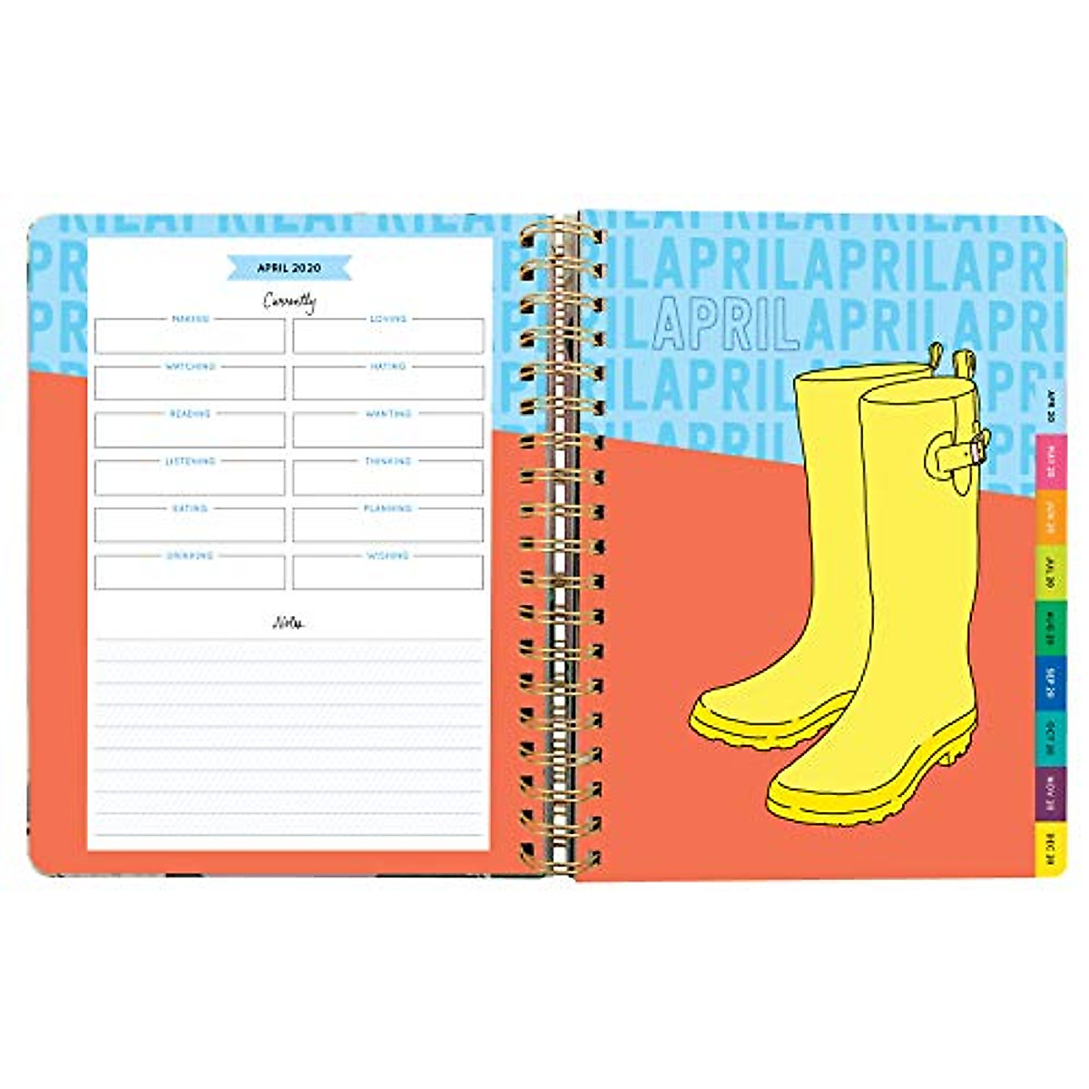 Stay Golden 17-Month Large Planner with 1000+ Stickers 2019-2020 (Pipsticks+Workman)