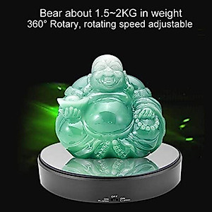 Mirror Surface 360°Rotating Mirrored Display Stand Turntable Show Case for Display Jewelry, Watch, Digital Product,3D and Collectibles 1.5~2KG Load Bearing