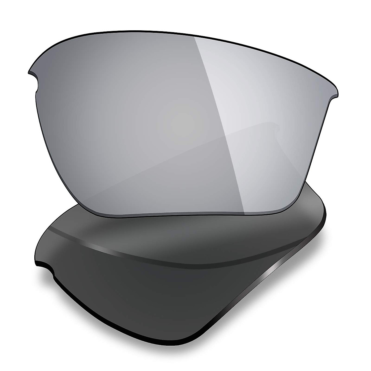 Mryok 4 Pair Polarized Replacement Lenses for Oakley Half Jacket 2.0 XL Sunglass - Stealth Black/Fire Red/Ice Blue/Silver Titanium