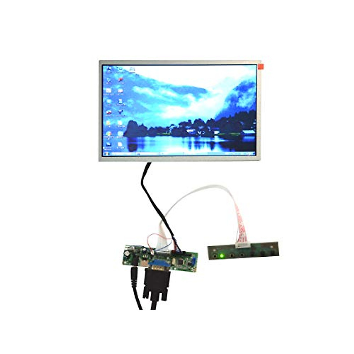 NJYTouch VGA LCD Controller Board with 10.1inch 1024x600 HSD100IFW1-A00 30Pin LED Screen