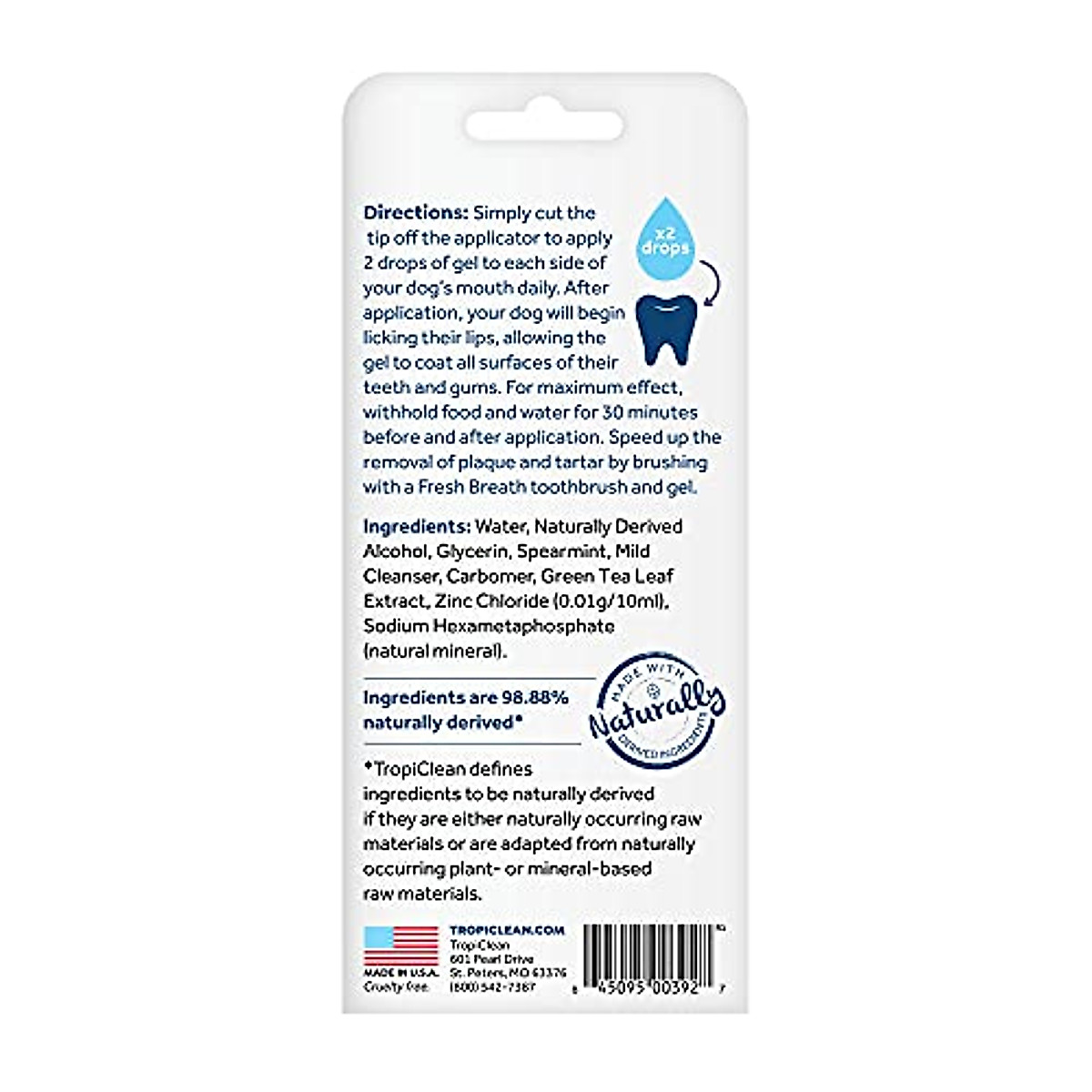 Fresh Breath Certified Wellness Collection Vet Strength Oral Care Clean Teeth Gel, 4oz - Freshens Dog Breath - Removes Plaque & Tartar - Cleans Teeth - Dog Dental Care - No Brushing Required