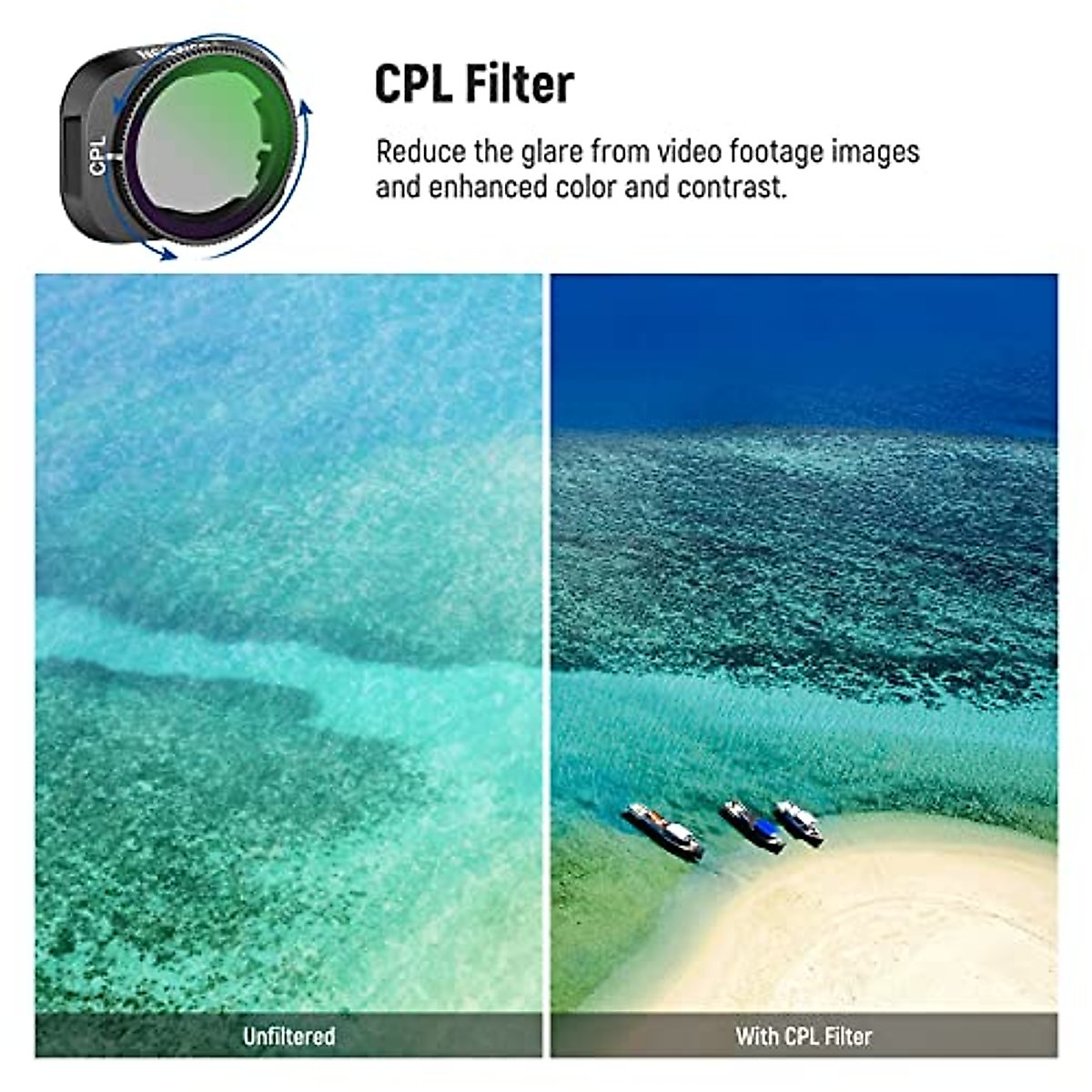 NEEWER Effects Filters and ND Filters Compatible with DJI Mini 3/Mini 3 Pro, 12 in 1 Includes ND8/16/32/64/128/256/ND1000/UV/CPL/Blue Streak Anamorphic/Light Pollution Reduction/Star Filters