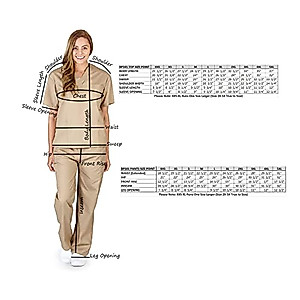 M&M SCRUBS Women Scrub Set Medical Scrub Top and Pants M Hunter Green