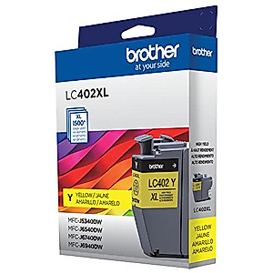 Brother Genuine LC402XLY High Yield Yellow Ink Cartridge