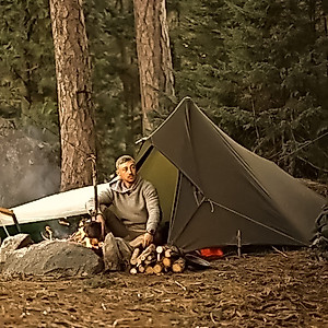 Bushcraft Spain Waterproof 10' x 10' Oilskin Tarp, Cotton Canvas Shelter for Survival, Bushcraft and Traditional Camping (Green) Made in Spain