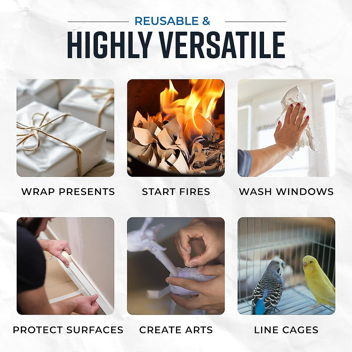 Packing Paper Sheets for Moving - 5lb - 160 Sheets of Newsprint Paper - Must Have in Your Moving Supplies - 27" x 17" - Made in USA