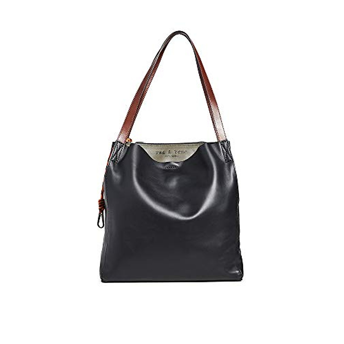 rag & bone Women's Passenger Tote, Black/Olive Night, One Size