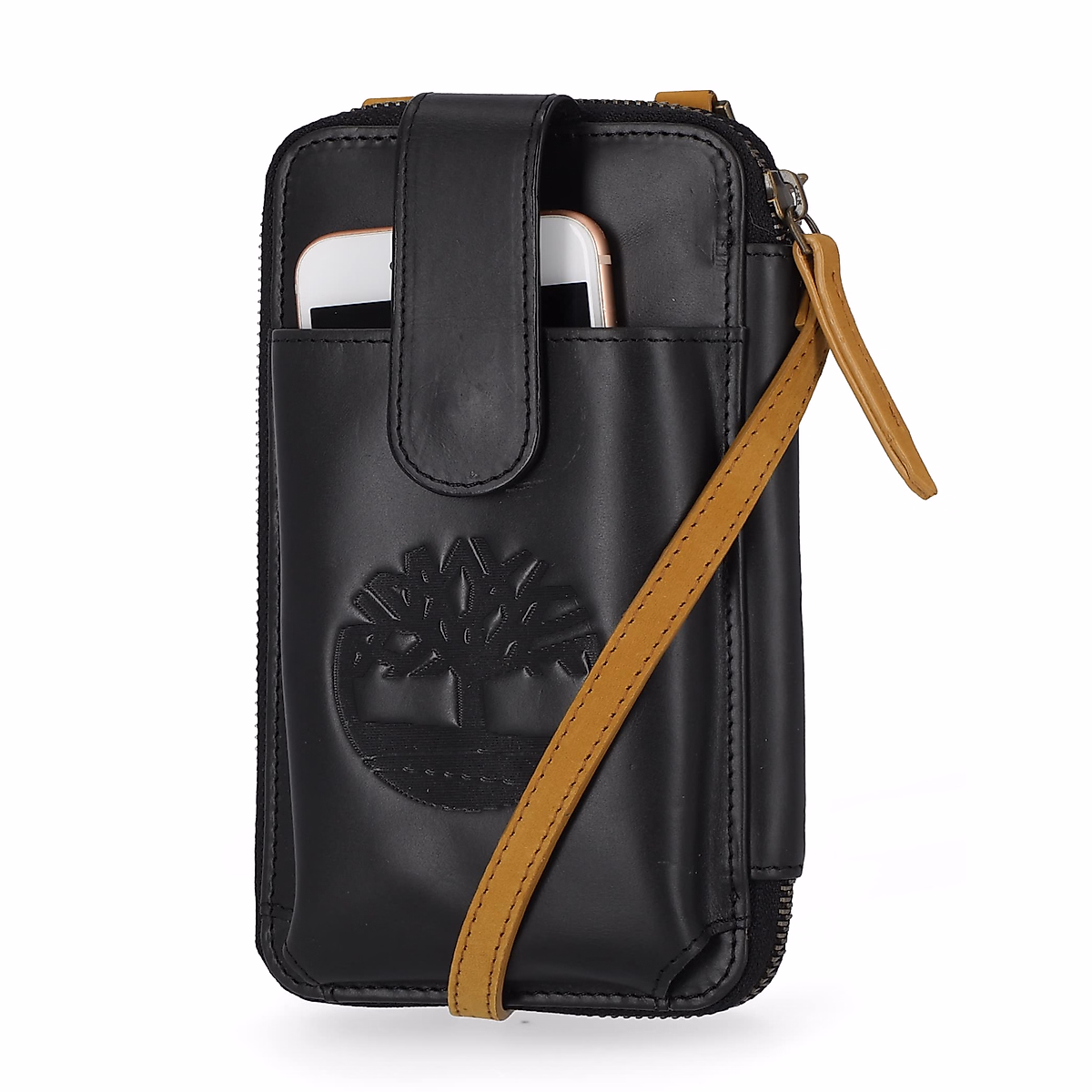 Timberland womens Rfid Leather Phone Crossbody Wallet Bag, Black (Altroz), One Size
