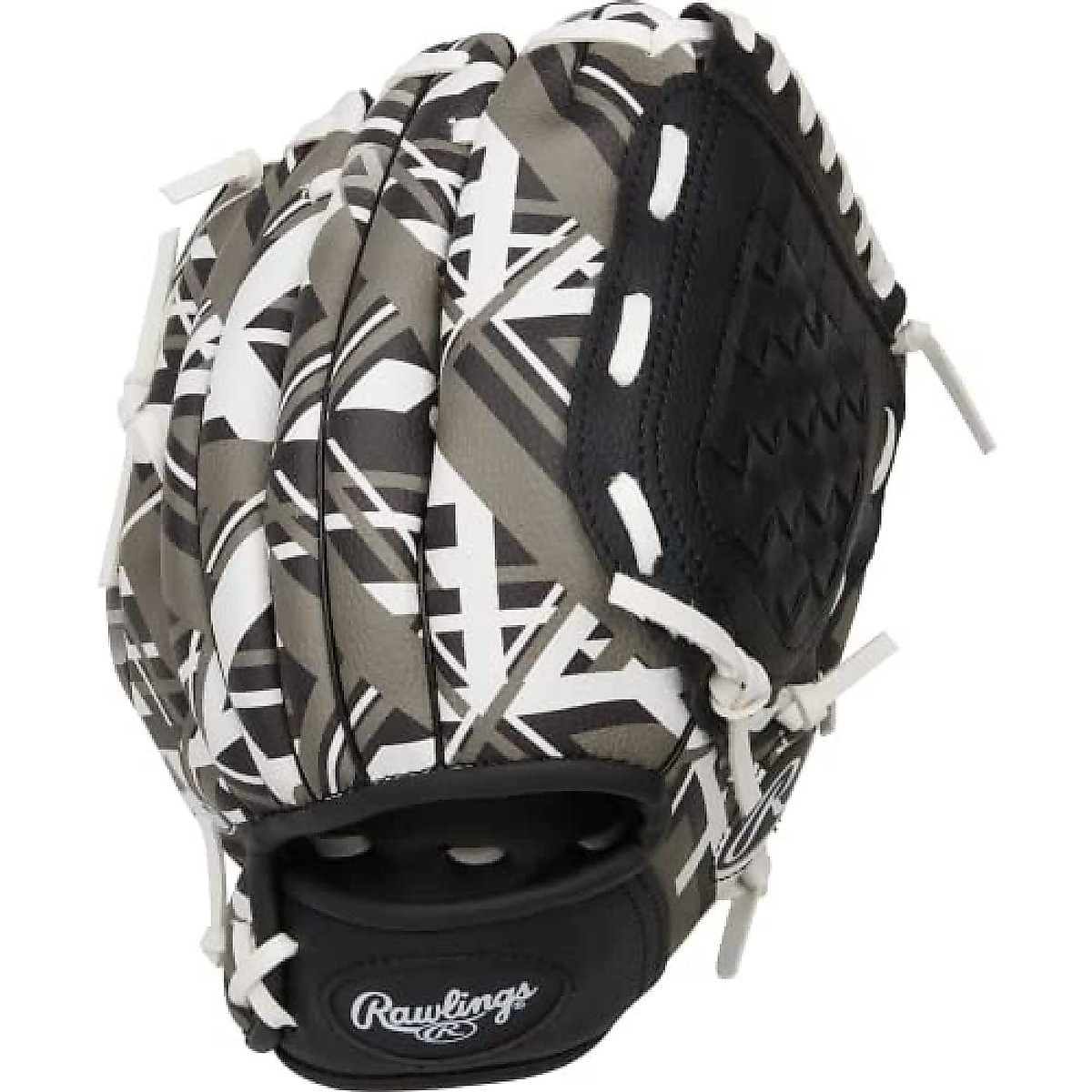 Rawlings Remix Series Youth 9" Tball Glove (Right Hand Throw), 24" Tball Bat & Tball Backpack Bag Set (Black/White/Silver)