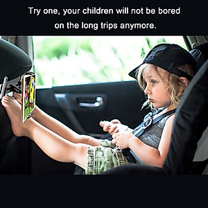 Tryone Universal Car Headrest Tablet Holder for 4.7-12.9 Inch Devices - Sturdy, Easy Installation, 360 Rotation, Foldable Design