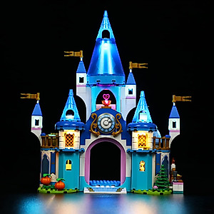 Xunsan LED Light Kit for Lego Disney Cinderella and Prince Charming’s Castle 43206 Building Blocks,Compatible with Lego 43206 Set,Light up Your Lego Model,Standard Version(NOT Include Lego Model)