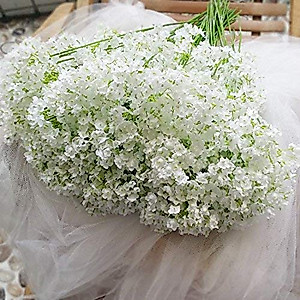 Bringsine Baby Breath Gypsophila Deco White Colour Artificial Flowers for Wedding 40 Pieces/lot