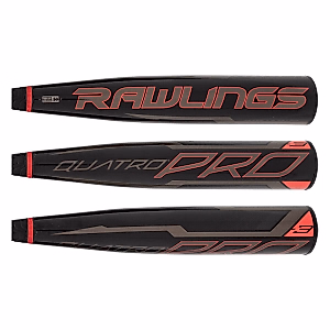 Rawlings 2021 Quatro Pro BBCOR Baseball Bat Series, 32 inch (-3)