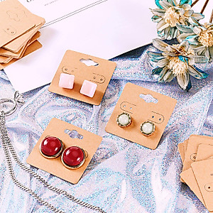 WILLBOND Earring Card Holder Jewelry Display Cards, Earring Backs and Self Sealing Bags Cellophane Bags for Earrings Necklace Jewelry Display (400 Pieces)